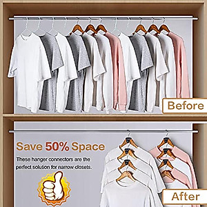 18PCS Clothes Hanger Connector Hooks Hangers Hanger for as Seen on Closet Space Connection Hooks (Classic Black Triangle)