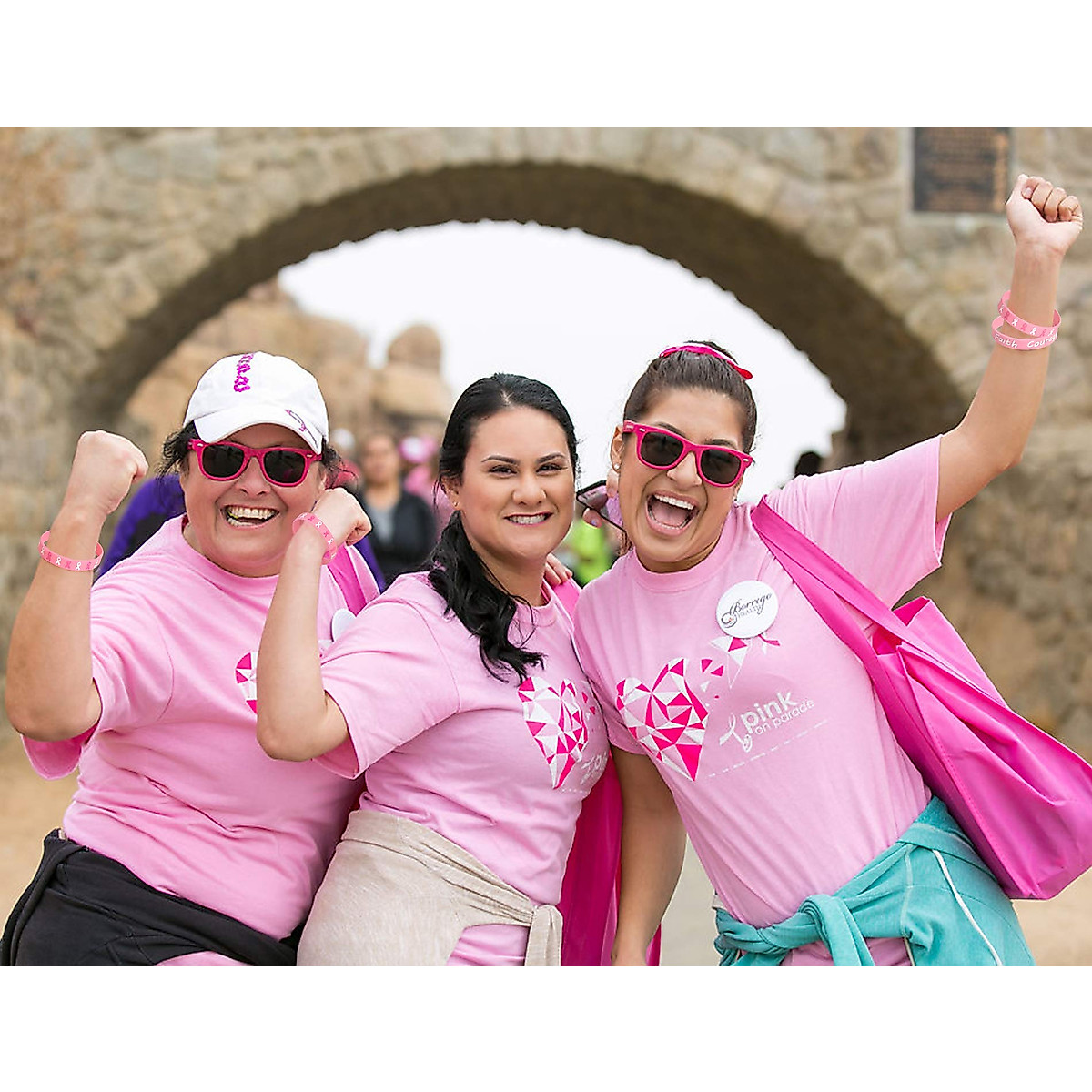 36PCS Breast Cancer Awareness Pink Ribbon Bracelets - Hope Faith Strength Courage Wristbands Party Supplies Favors