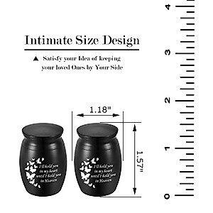 Mini Urn Set of 4, Small Keepsake Urns for Human Ashes Set, Aluminum Mini Urns, Butterfly Small Cremation Urn Ashes Holder