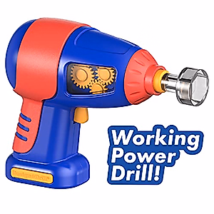 Educational Insights Design & Drill ABCs & 123s, 90 Pieces with Electric Drill Toy, Preschool Kindergarten Classroom Essentials, Ages 3+