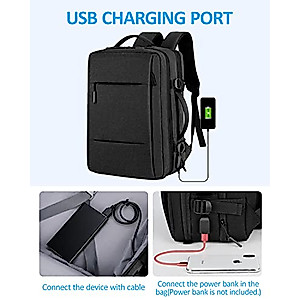 TENNOLA 17inch Laptop Backpack for Men, Travel Backpack Expandable 35L Carry On Business Backpack for Men, Work Backpack for Women Waterproof Backpack for Men & Women