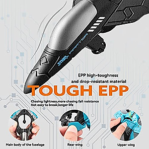 emudans V17 Fighter RC Aerobatic Aircraft Drones for Kids&Beginners,Four-Rotor Aircraft Toys with 4 Motors, 360°Stunt Roll, Gravity-Sensing Remote Control, 15 Minutes of Life, LED Color Lights