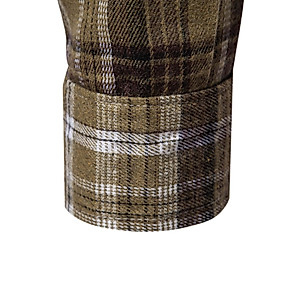 Muscularfit fall clothes for men Crewneck Sweatshirts Men Fall Fashion Plaid Button Down Shirt Causal Drawstring Long Sleeve Hoodie Checkered Coat deals of the day clearance Yellow L