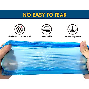 Shoe Covers Disposable Non Slip -100 Pack(50 pairs) 15.7'' Hygienic Foot Booties Covers Disposable Recyclable Waterproof Shoe Booties for Indoors, Fits Large Size Up to US Men's 11 & US Women's 13