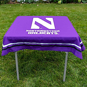 College Flags & Banners Co. Northwestern Wildcats Logo Tablecloth or Table Overlay