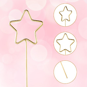 20pcs Table Number Holders, Place Card Holders Metal Floral Card Holder Clips Star Shaped Picture Holders for Centerpieces Photo Memo Pick for Wedding Party Flower Cards Office Cake Topper