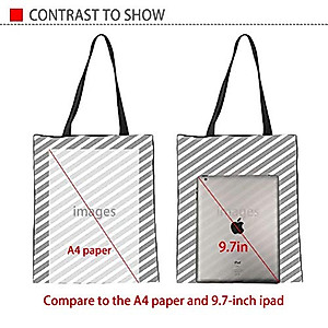 Sannovo Women Canvas Shoulder Bag Corgi Print Tote Casual Top Handle Bag for School