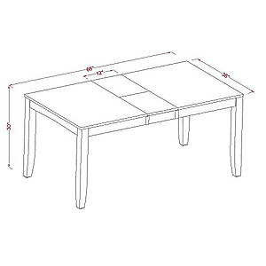 East West Furniture LYVA7-ESP-C Dining Set, 7-Piece