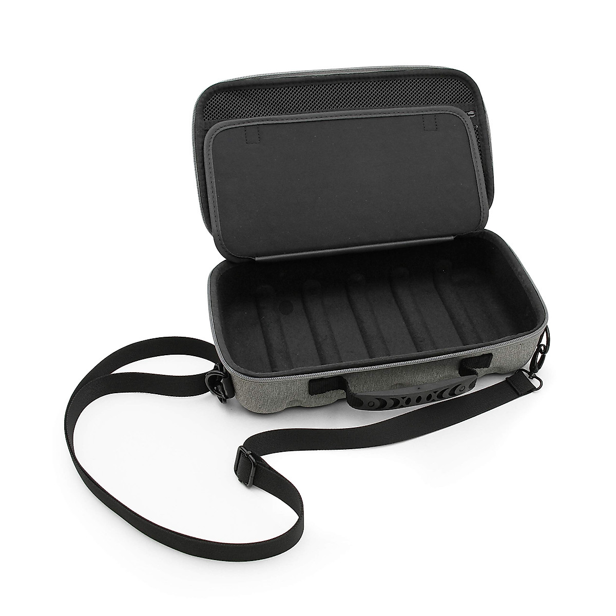 CASEMATIX Gray Audio Mixer Case Compatible With Yamaha AG06MK2 USB Interface or Yamaha AG03MK2 Audio Mixers & Recording Accessories - Includes Carry Case Only with Shoulder Strap and Carry Handle
