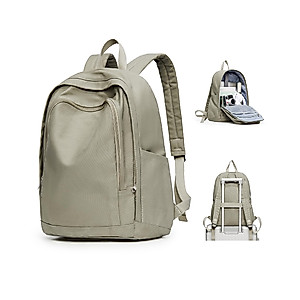 kibachev Green Canvas Backpack for Men Laptop Backpack College Backpack for Women Leisure Backpack Vintage Backpack