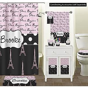RNK Shops Paris Bonjour and Eiffel Tower Waste Basket - Single Sided (Black) (Personalized)