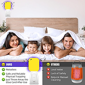 2 Pack Upgraded Fly Traps Indoor for Home with 20 Glue Cards,Gnat Traps for House Indoor Plug In Bug Catcher Flying Insect Trap with UV Light for Fruit Flies,Gnat,Moth,Mosquito,400 Sq Ft of Protection