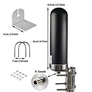 Omni Directional 5G 4G LTE 2.4GHz 5.8GHz WiFi Hotspot Cellular Antennas Outdoor High Gain 10dBi Wideband 698-6000MHz Antenne for Routers/Modem/Signal Boosters