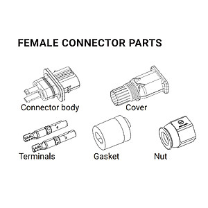 Enphase IQ Field Wireable Connector - Female - Compatible with The Enphase IQ Cable