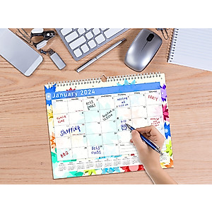 2024 Monthly Spiral-Bound Wall/Desk Calendar - 12 Months Desktop/Wall Blotter Calendar/Planner - (Edition #01)