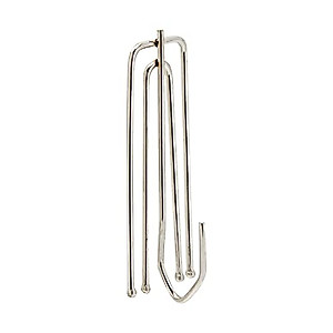 60 Pack Pinch Pleat Curtain Hooks for Drapes, 4-Prong Stainless Steel Drapery Pins (2.7 x 1 x 0.6 in)