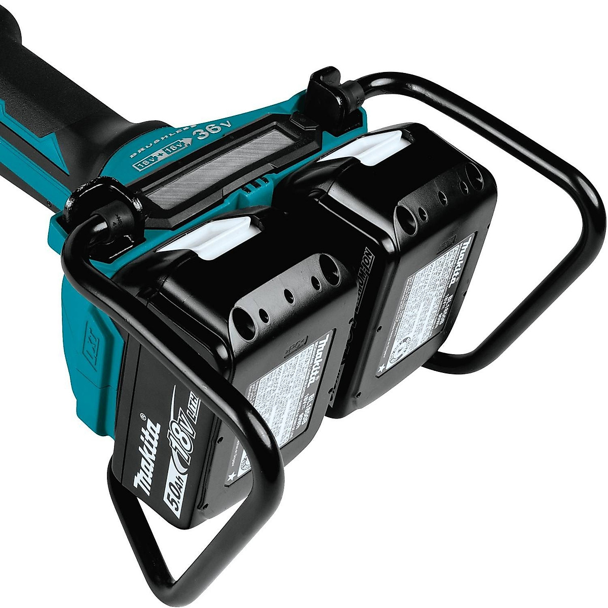Makita XAG12PT1 5.0Ah 18V X2 LXT Lithium-Ion 36V Brushless Cordless 7" Paddle Switch Cut-Off/Angle Grinder Kit, with Electric Brake , Blue