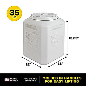 Gamma2 Vittles Vault Bird Seed Storage Container, Up to 35 Pounds Dry Pet Food Storage, Made in USA