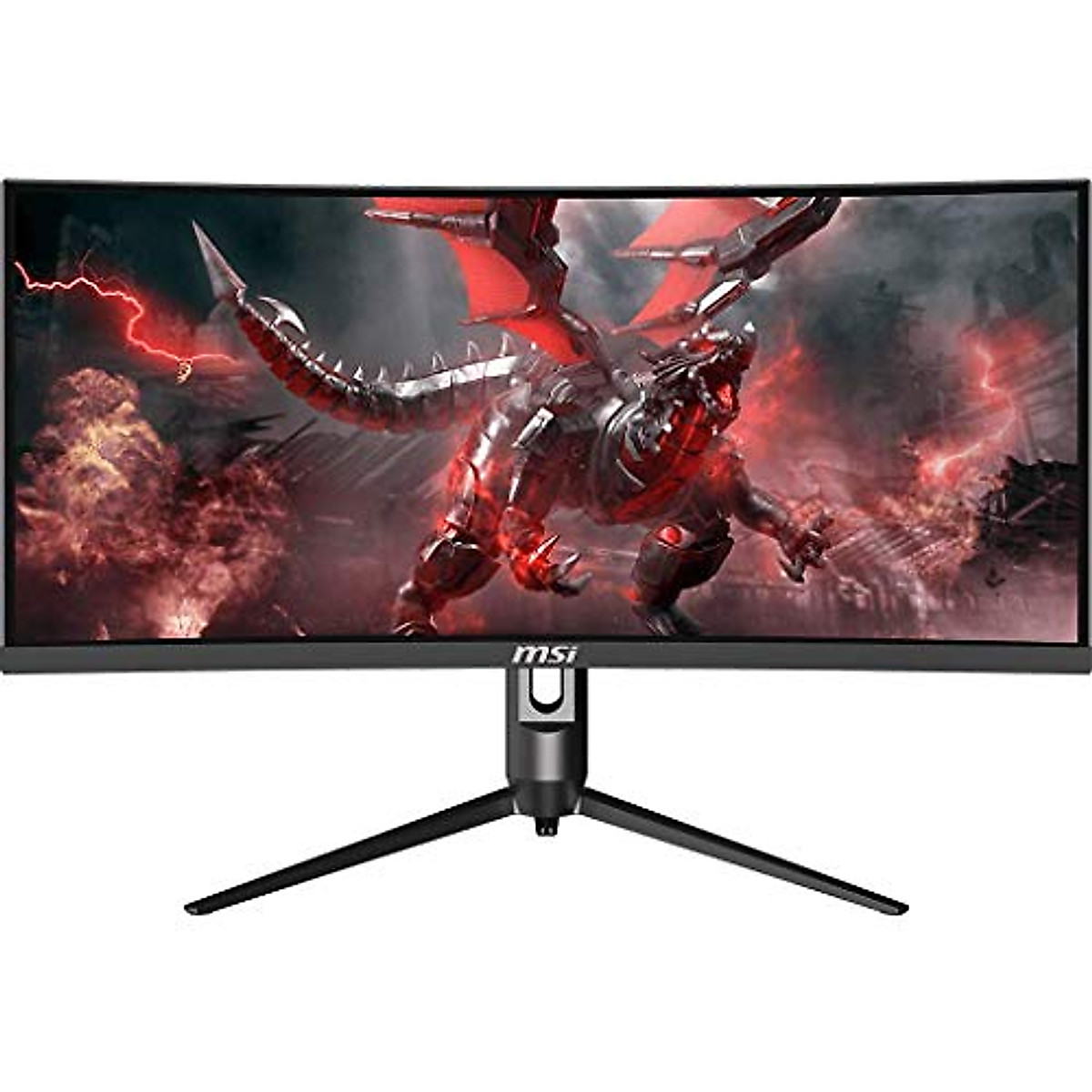 MSI Full HD Non-Glare 1ms 2560 x 1080 Ultra Wide 200Hz Refresh Rate HDR Ready USB/DP/HDMI Smart Headset Hanger FreeSync 30”Gaming Curved Monitor (Optix MAG301CR) - Black