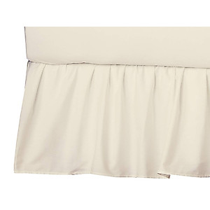 American Baby Company 100% Natural Cotton Percale Portable Mini Crib Skirt, Ecru, Soft Breathable, for Boys and Girls (161-Ecru)