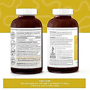 Premium Digestive Enzymes Digestion for Women & Men Pancreatic Enzymes & Proteolytic Enzymes – Proprietary Blend w/Eight Core Enzymes Including Papaya Enzymes, Bromelain & Lactase