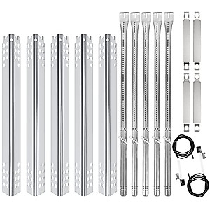 Stainless Steel Grill Part Kit for Charbroil Performance 5 Burner 463347519, 475 4 Burner 463347017, 463673017, 463376018P2 Liquid Propane Grills, Grill Burners, Heat Plates, Crossover Tube, Ignition