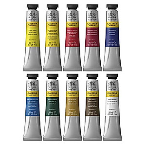 Winsor & Newton Galeria Acrylic Paint, 10 x 20ml (0.7--oz) Tube Paint Set