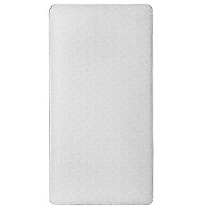 Evolur Belmar Flat 5 in 1 Convertible Crib & Double Dresser with Free 260 Coil Crib & Toddler Mattress