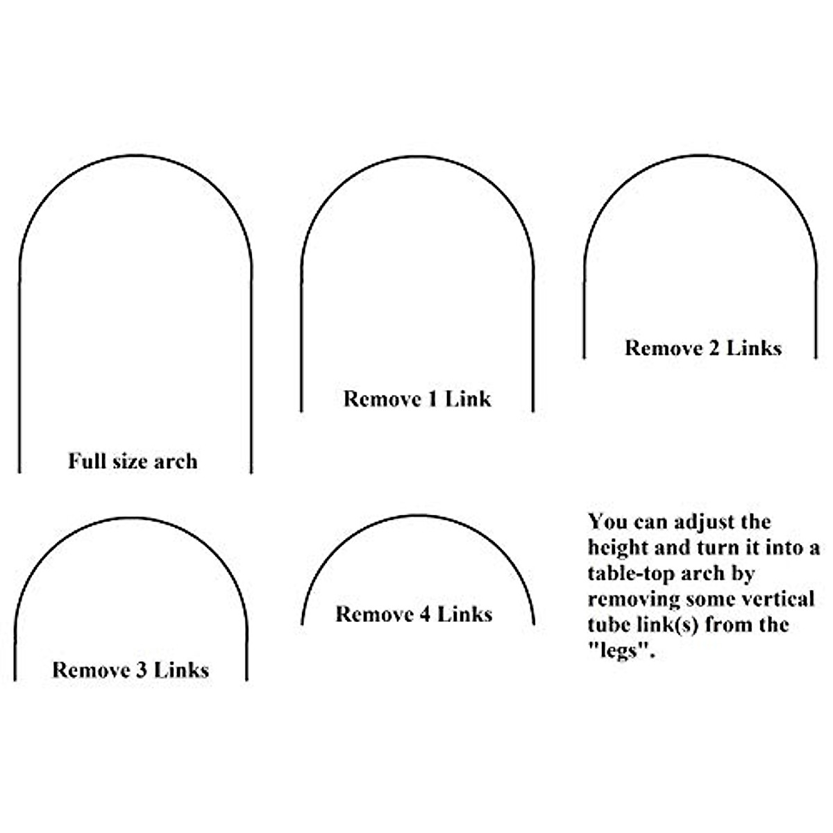 Tytroy Reconfigurable & Easy-to-Assemble Metal Outdoor & Indoor 7'6" Garden or Wedding Arch Arbor for Wedding Bridal Party Elegant Decorations & Garden Climbing Plants Vines (Green 1PC)