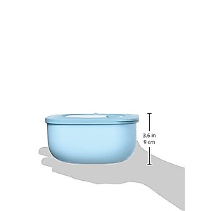 Guzzini Store & More Kitchen Active Design Low Airtight Containers for Fridge/Freezer/Microwaves (M), 19.5 x 19.5 x 9.3 cm, Blue (Matt Mid Blue)