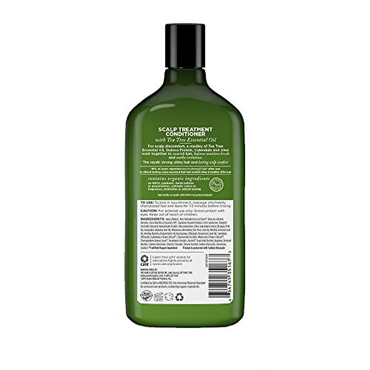 Avalon Organics Conditioner, Scalp Treatment Tea Tree, White, 11 Oz