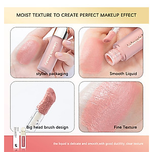 MEICOLY Matte Dewy Liquid Blush,Super Natural Cream Blush Stick for Cheeks,Silky Smooth Soft Pinch Long-Lasting Waterproof and Sweat proof Blush Makeup,Cruelty-Free,01,Bliss,Nude Pink