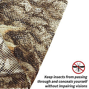 WINWAY 300D Camo Burlap Camouflage Netting Quiet Mesh Net for Hunting Sunshade Camping Concealment Shooting Blinds…