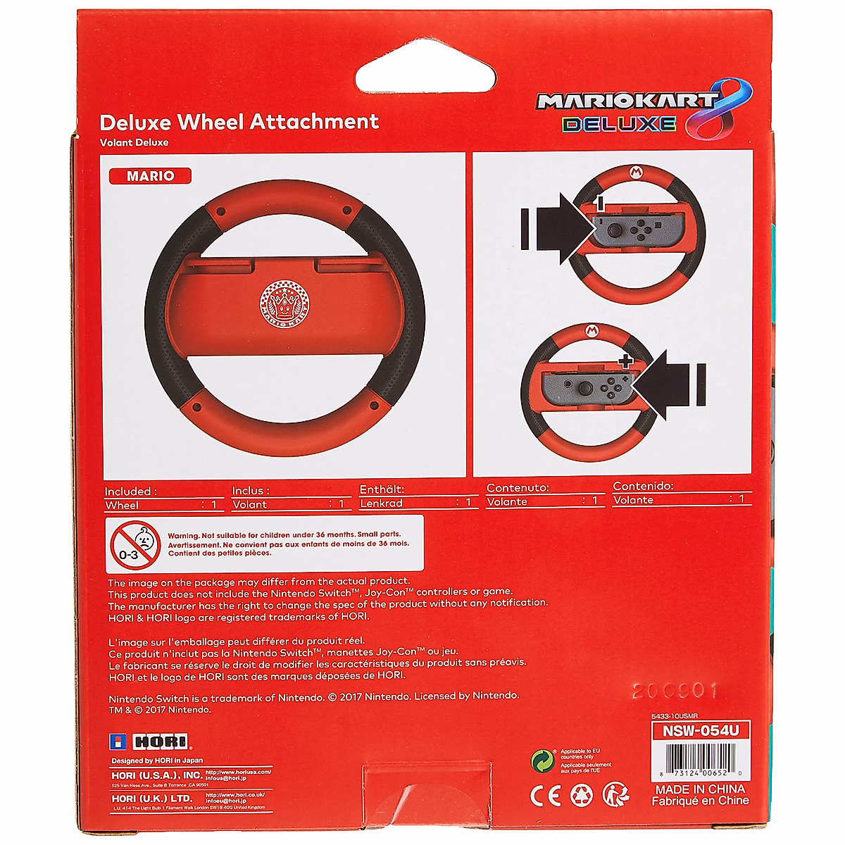 HORI Nintendo Switch Mario Kart 8 Deluxe Wheel (Mario Version) Officially Licensed By Nintendo - Nintendo Switch