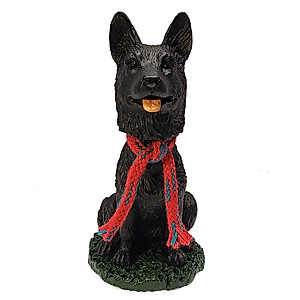 Animal Den German Shepherd Black Dog Bobblehead Figure for Car Dash Desk Fun Accessory