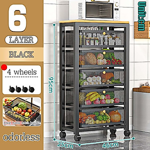 Small Sideboard,Storage Trolley , Larder Cupboard. Tall Storage Cabinet. Bar Cabinet. Cart Slide-out Slim. Rolling Utility Cart Mobile Storage Shelving Organizer, For Kitchen Bathroom Laundry Office (