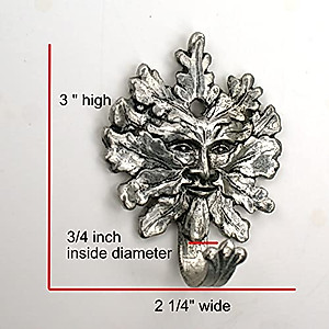 Greenman Wall Mounted Hook Hangs Clothes, Keys, Bathrobes,Tools, and More (Silver)