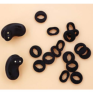 IiEXCEL Galaxy Buds Live Adapter Tips Eartips Earbuds, 8 Pairs Replacement S/L 2 Size Silicone Rubber Ear Tips Buds Wing Tips Fit in Case Compatible with Samsung Galaxy Buds Live - Black