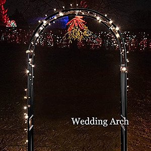 Heavy Duty Metal Garden Arch Wedding Rose Arch Arbor Trellis Archway(Color : Dark Green, Size : 2.6x2.4m/8.5x7.9ft) (Black 2.4x2.4m/7.9x7.9ft)