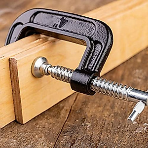 6 PCS C-Clamps 4 Inch C Clamps Heavy Duty Steel C Clamp Set Malleable Iron Metal C-Clamp Black C Clamps Malleable Steel Frame for Woodworking, Welding, Building1