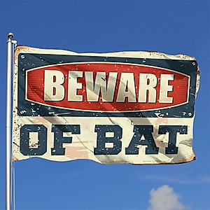 Flags to Hang in Your Room Beware of Bat Flag Grill Gifts for Dad Flags for Boys Room (Size : 30X45CM)
