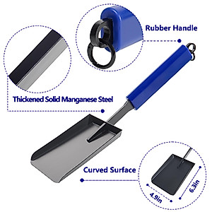 CKLT 15in Fireplace Shovel Ash Shovel for Fire Pit Fireplace Scoop Charcoal Shovel Solid Iron Gardening Shovel Fireplace Tools for Outdoor Fire Pit Indoor Fireplace Solo Stove