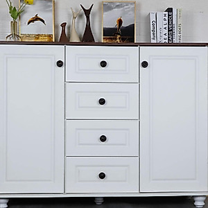 10 Pack - Oil Rubbed Bronze Cabinet Hardware: 1.4" Round Knobs for Cabinets & Drawers