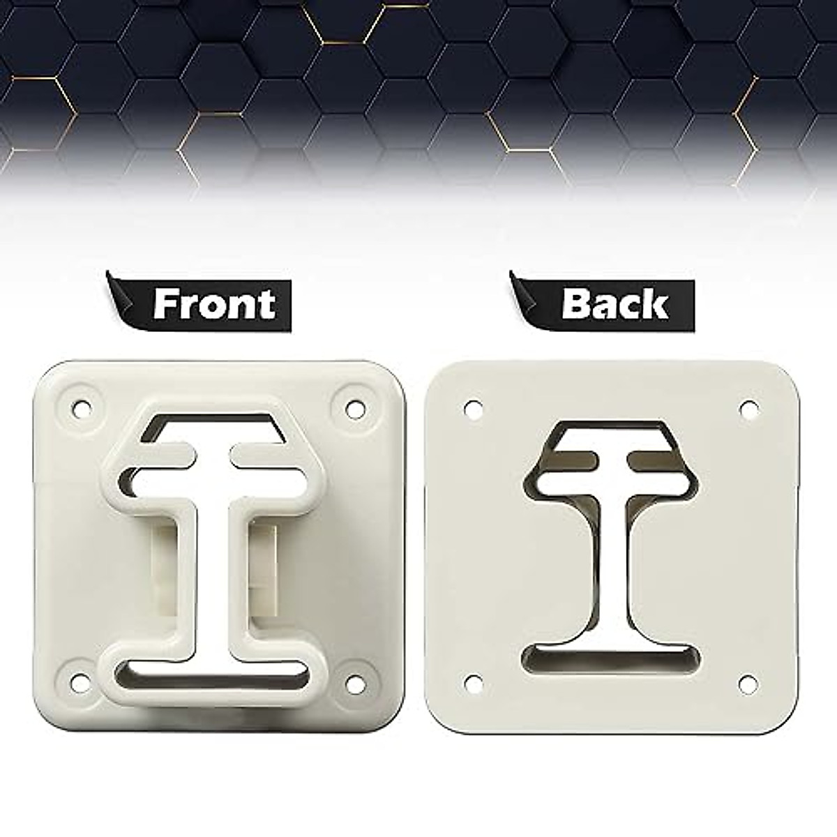 PIT66 2Pcs Heavy Duty Resin in-Pool Above Ground Swimming Pool Ladder Compatible with Ladder Flange 832414