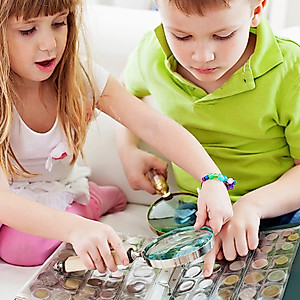 Homgaty 10 Sheets Coin Collection Supplies, Coin Pocket Page Coin Holders Stamp Binder Sheets Currency Collecting Album Book Sleeves (12, 20, 30 and 42 Pocket Pages)