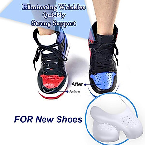 IRRIDF 2 Pair Shoe Protector for Sneakers - Air Force 1, Jordans, Dunks oe Box Decreaser Anti-wrinkle Shoes Creases