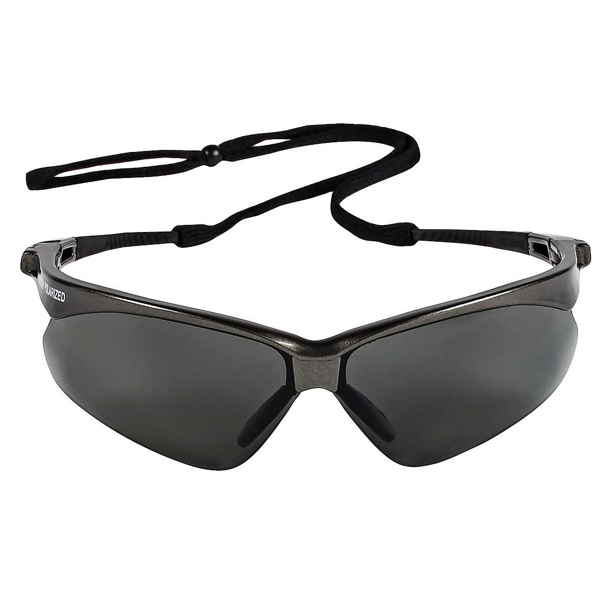 KleenGuard™ V30 Nemesis™ Polarized Safety Glasses (28635), Smoke Grey Lenses, Gunmetal Frame, Unisex Sunglasses for Men and Women (Qty 1)