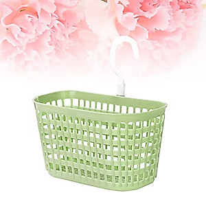 DOITOOL Shower sponge holder Caddy Basket Hanging Shower Caddy Plastic Shower Tote Bathroom Storage Organizer for Shampoo Conditioner Cosmetics Bath Toy Hair Supplies soap holder Green sink candy