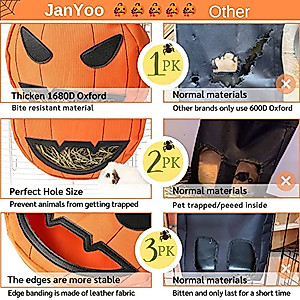 JanYoo Rabbit Hay Feeder Halloween Guinea Pig Accessories Hay Bag Hanging Rack for Small Animal Chinchilla(Pumpkin)