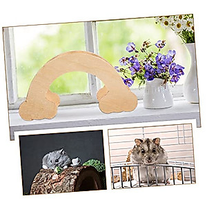 Balacoo 2pcs Hamster Wooden Toys Hamster Platform Rat Exercise Toys Critter Nation Small Animal Hideout Huts Gerbils Hideaway Toy Rabbit ramp Bunny Castle Chinchilla cage The Slide Ladder